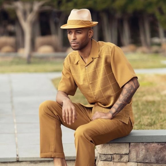 Montique | Other | Montiques Woven Checkerboard Walking Suit Set In ...